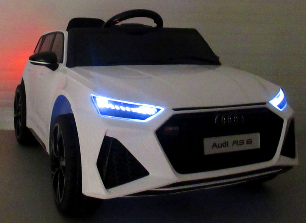 AUDI RS6 GT Biały Auto na akumulator EVA Skóra pilot > Sklep ...